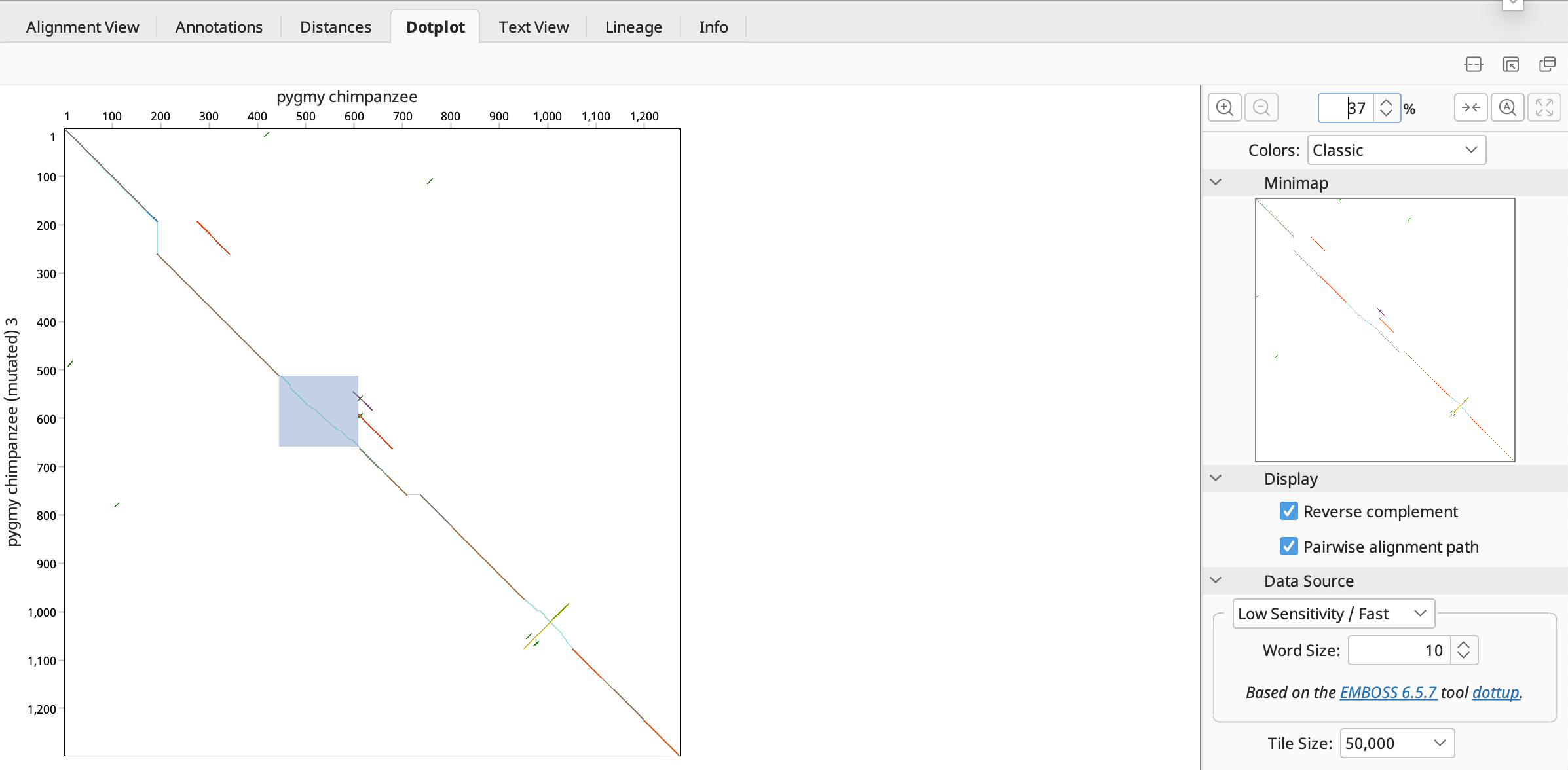 Geneious_ペアワイズアライメント