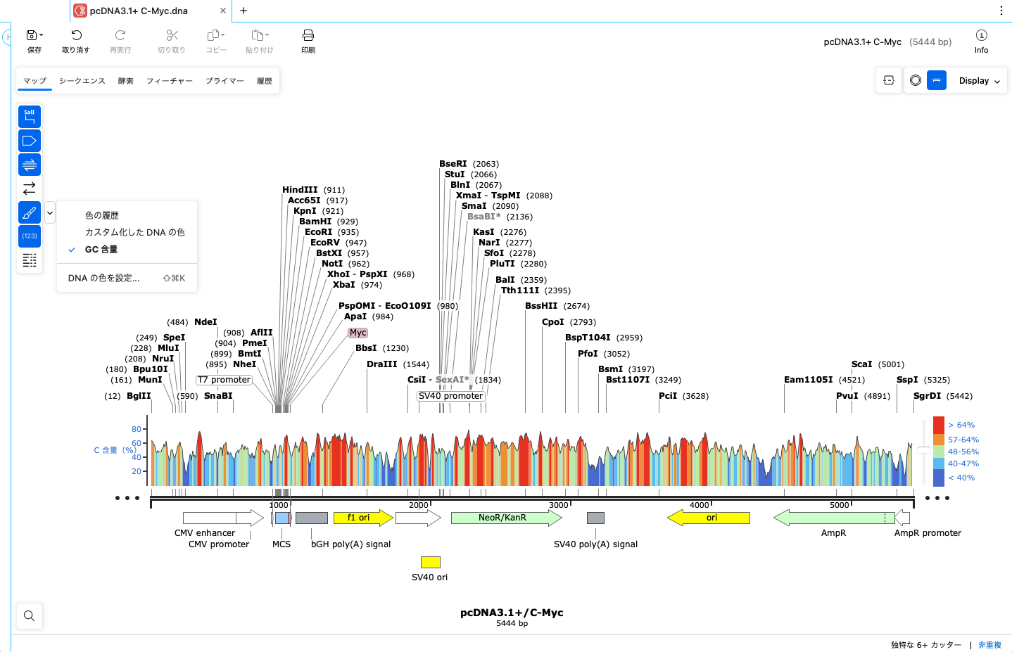 遺伝子工学実験支援ソフトウェアSnapGene 8.0：基本操作